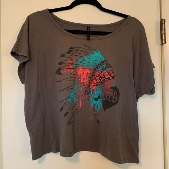Tops | Gray Native American Inspired Top | Poshmark